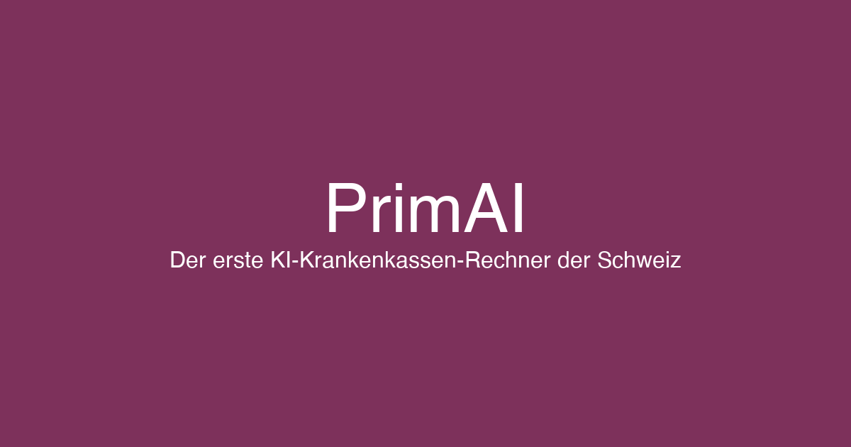 Krankenkasse Glarus 2026 – Prämien & Vergleich | PrimAI